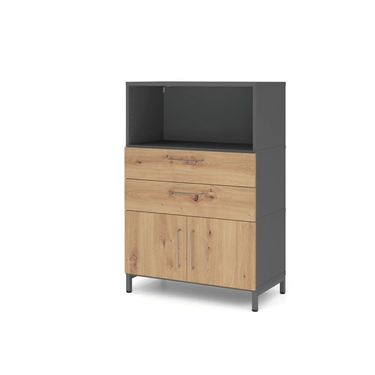 Flex Wall Kombischrank mit Schubladen, Türen und offenem Bereich, 80 cm ...